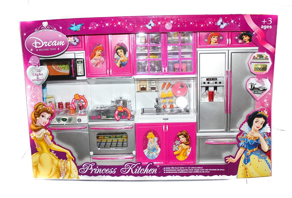 Cuisine de princesse electrique+accessoires princess kitchen+3ans – Orca