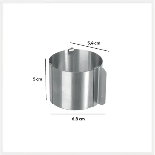 Moule a pâtisserie en inox rond extensible x4pcs – Orca