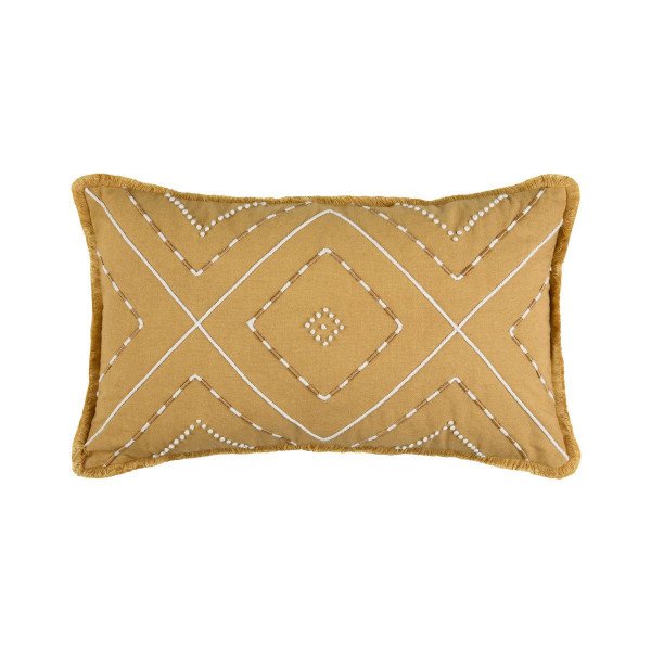 COUSSIN DECORATIF-30X50CM-BAMAKO MOUTARDE-DECO PERLE – Orca