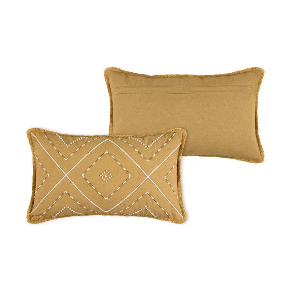 COUSSIN DECORATIF-30X50CM-BAMAKO MOUTARDE-DECO PERLE – Orca