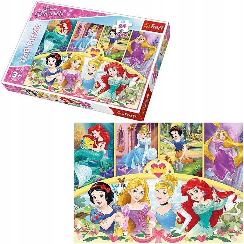 PUZZLE-24PCS-MAXI DISNEY PRINCESS+3ANS – Orca