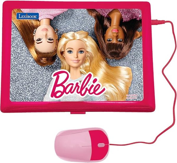 LEXIBOOK-ORDINATEUR EDUCATIF BILINGE BARBIE 124 ACTIVITES – Orca